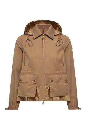 Moncler Moncler Adenium Drawstring Hooded Jacket Camel