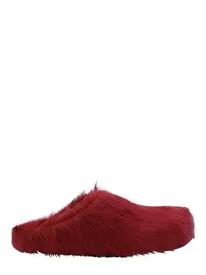 Marni Fussbett Round Toe Slip-on Mules - Red