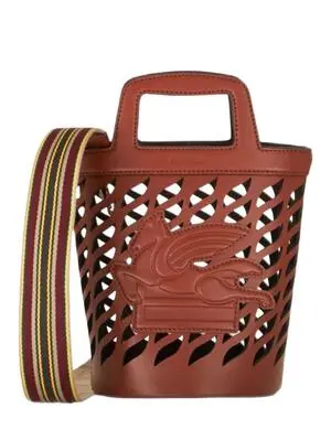 Etro Coffa Cut-out Bucket Bag - Brown