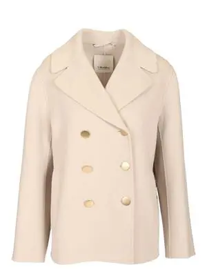 Max Mara Margot Double-breasted Tailored Wool Blazer - Sand-colored