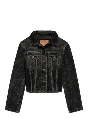 Balenciaga Lace-up Denim Jacket - Black