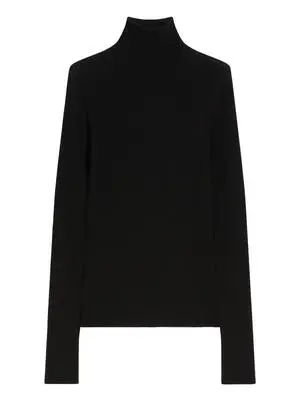 Sportmax Niagara Ribbed Wool Turtleneck Jumper - Black