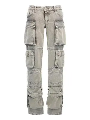 Attico Essie Cargo Jeans - Gray