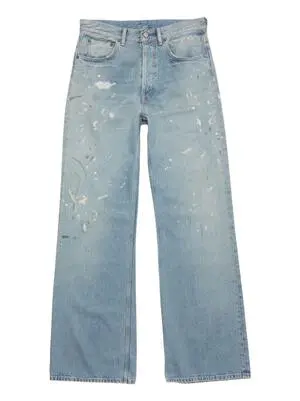Acne Studios Acne Studios 2021m Regular Fit Distressed Jeans Gray