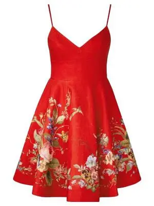 Zimmermann Patience Floral Mini Dress - Red Floral