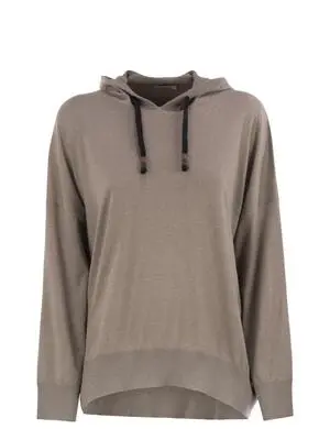 Brunello Cucinelli Drawstring Hoodie - Gray