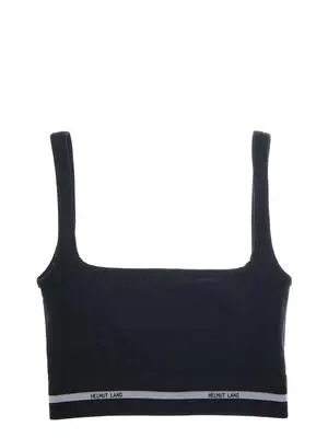 Helmut Lang Logo Band Cropped Top - Black