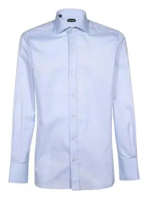 TOM FORD Single-breasted Shirt - Blue
