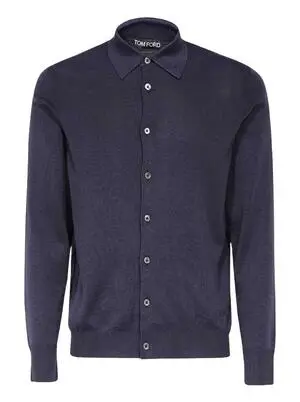 TOM FORD Long-sleeved Knitted Shirt - Black