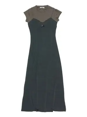 Acne Studios Layered Dress With Bow Detail - Black