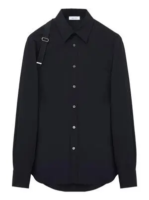 Alexander McQueen Harnes Long Sleeved Shirt - Strap Shirt With Metal Buckles. Buttons On The Front And Double Buttons On The Cuffs.