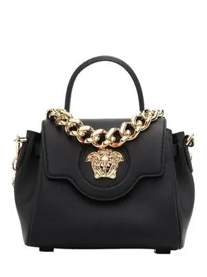 Versace La Medusa Top Handle Bag - Black