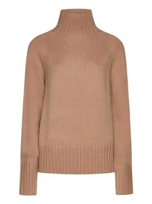 MAX MARA Max Mara High Neck Wool Blended Sweater