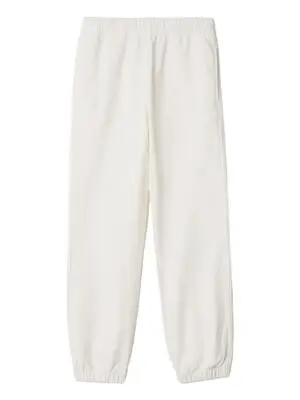 Burberry Elasticated Waist Pants With Equestrian Knight Design - White