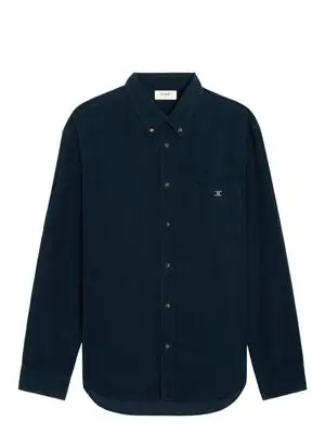 Celine Relaxed Shirt In Corduroy - Black