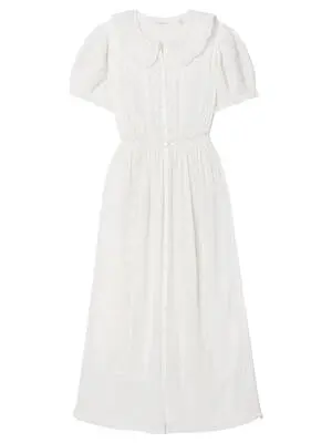 DÔEN DOEN Short Sleeve Button Front Dress