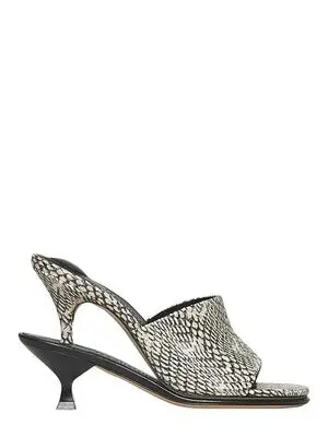 Jacquemus Printed Les Doubles Hi Mules - Black