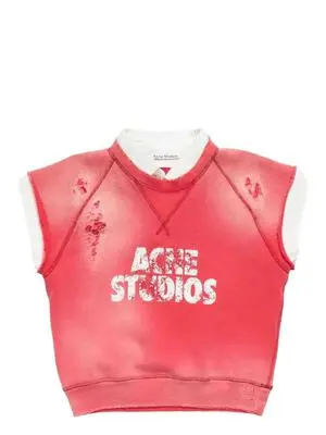 Acne Studios Fleece Logo Vest - Pink
