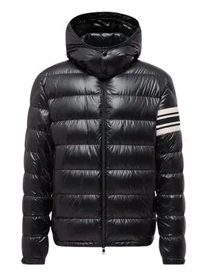 Moncler Zip-up Padded Jacket With Hood - Black
