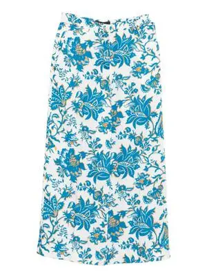 Etro Cropped Floral Trousers - Blue
