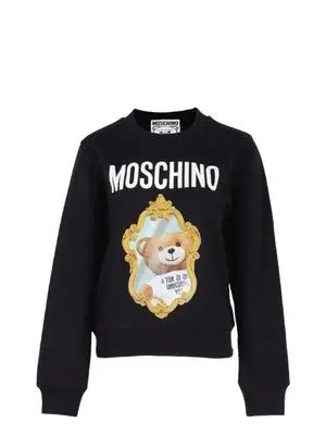 Moschino Teddy Mirror Crewneck Sweatshirt - Black