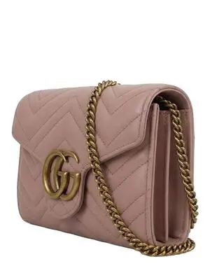 Gucci Gucci GG Marmont Quilted WOC Brown