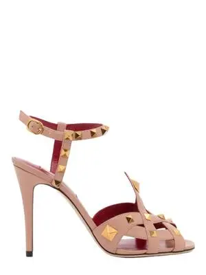 Valentino Garavani Studded Kidskin Sandal 100mm - Pink