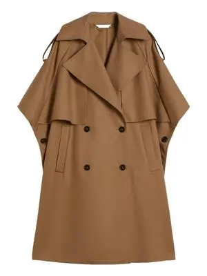 Max Mara Double-breasted Cape Coat - Brown