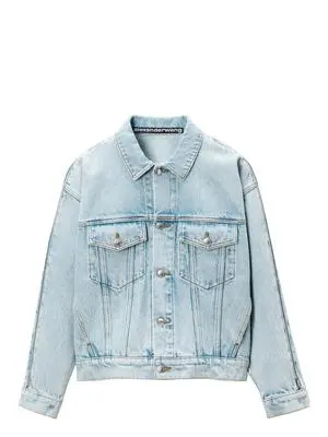 ALEXANDER WANG Alexander Wang Logo Patch Denim Trucker Jacket