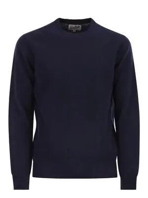 MC2 SAINT BARTH Crewneck Knitwear With Embroidered Logo - Blue
