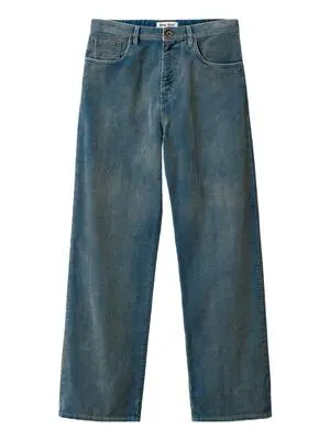 Miu Miu Corduroy Straight-leg Pants - Sapphire Blue