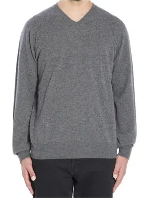 THE ROW V-neck Knitted Jumper - Grey