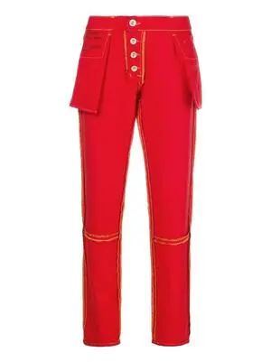 BEN TAVERNITI UNRAVEL PROJECT Logo Skinny Jeans - Red