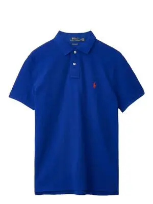 Polo Ralph Lauren Slim Fit Mesh Polo Shirt - Blue