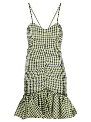 Philosophy Di Lorenzo Serafini Gingham Check Print Ruched Mini Dress - Multicolor