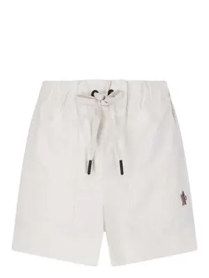Moncler Elasticated Logo Shorts - Cream
