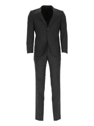 Hugo Boss Lapel Long-sleeved Suit - Black