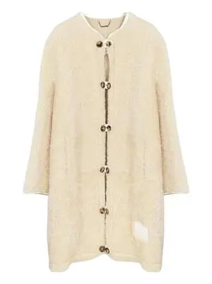 CHLOÉ Chloe Single-Breasted Shearling Coat