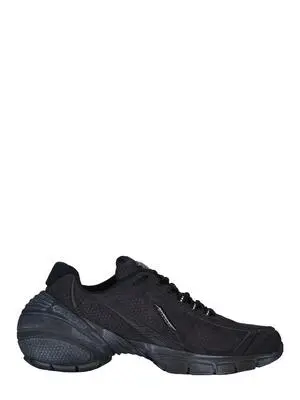 Givenchy Suede Runner Sneakers With Distressed Effect - Black