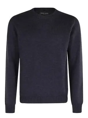 ROBERTO COLLINA Crew Neck Long Sleeve Sweater - Black