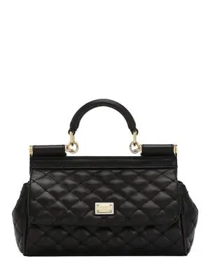 Dolce & Gabbana Small Quilted Sicily Bag - Black