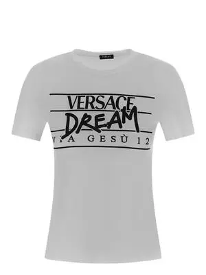 Versace Dream Print Short Sleeve T-shirt - Gray
