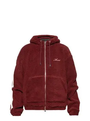Amiri Bone Detail Zip-up Hoodie - Red