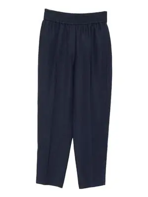 Brunello Cucinelli Fluid Twill Baggy Pull-on Trousers - Blue