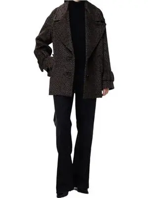 DONDUP Single-breasted Coat With Notched Lapel - Black