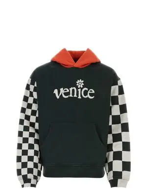 ERL Checkerboard Hoodie - Black