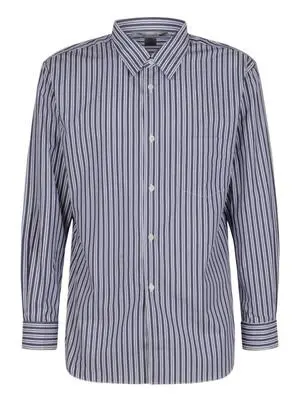 Comme Des Garçons Striped Button-up Shirt - Gray