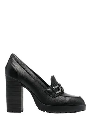 HOGAN Hogan Logo Plaque Loafer Pumps