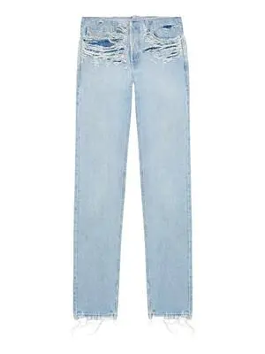 DIESEL® 2010 Straight-leg Distressed Jeans - Gray