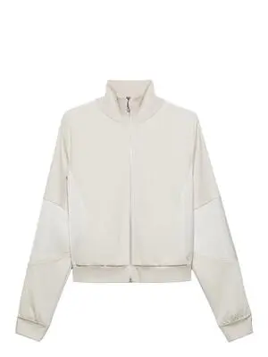 MAXCO. Max&co. Ribbed Knit Turtleneck Zip-up Jacket - Frankincense